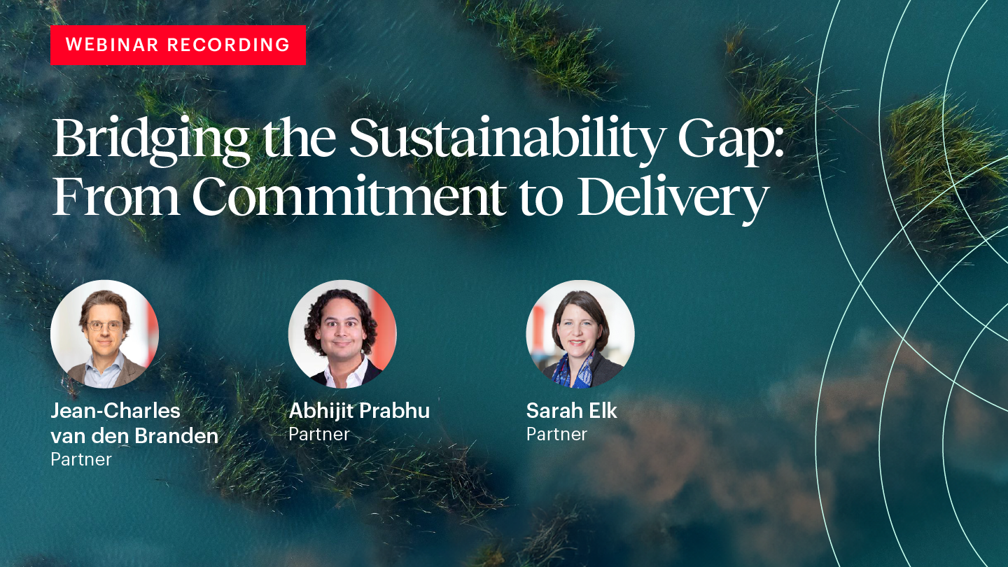 Bridging the Sustainability Gap: From Commitment to Delivery | Bain ...
