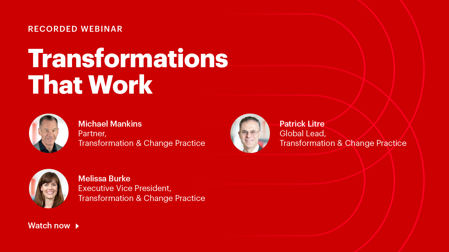 Lessons from Transformations that Work | Bain & Company