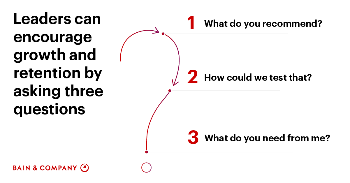 The Three Questions Leaders Should Always Ask Their Teams | Bain & Company