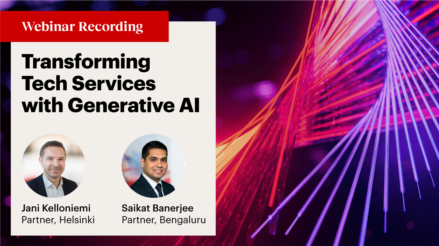 Transforming Tech Services With Generative Ai Bain Company