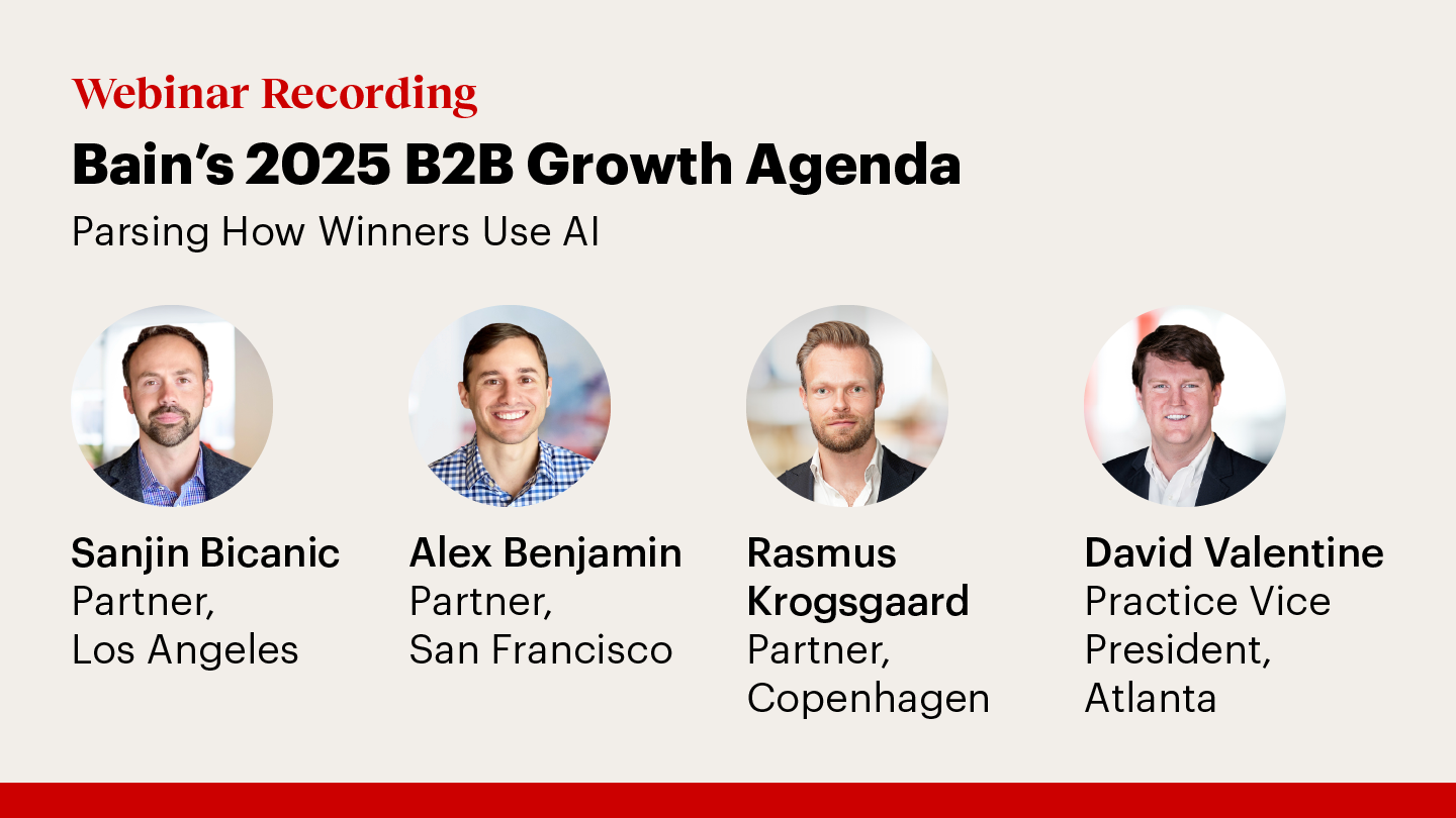 B2B Growth Agenda 2025: Parsing How Winners Use AI | Bain & Company