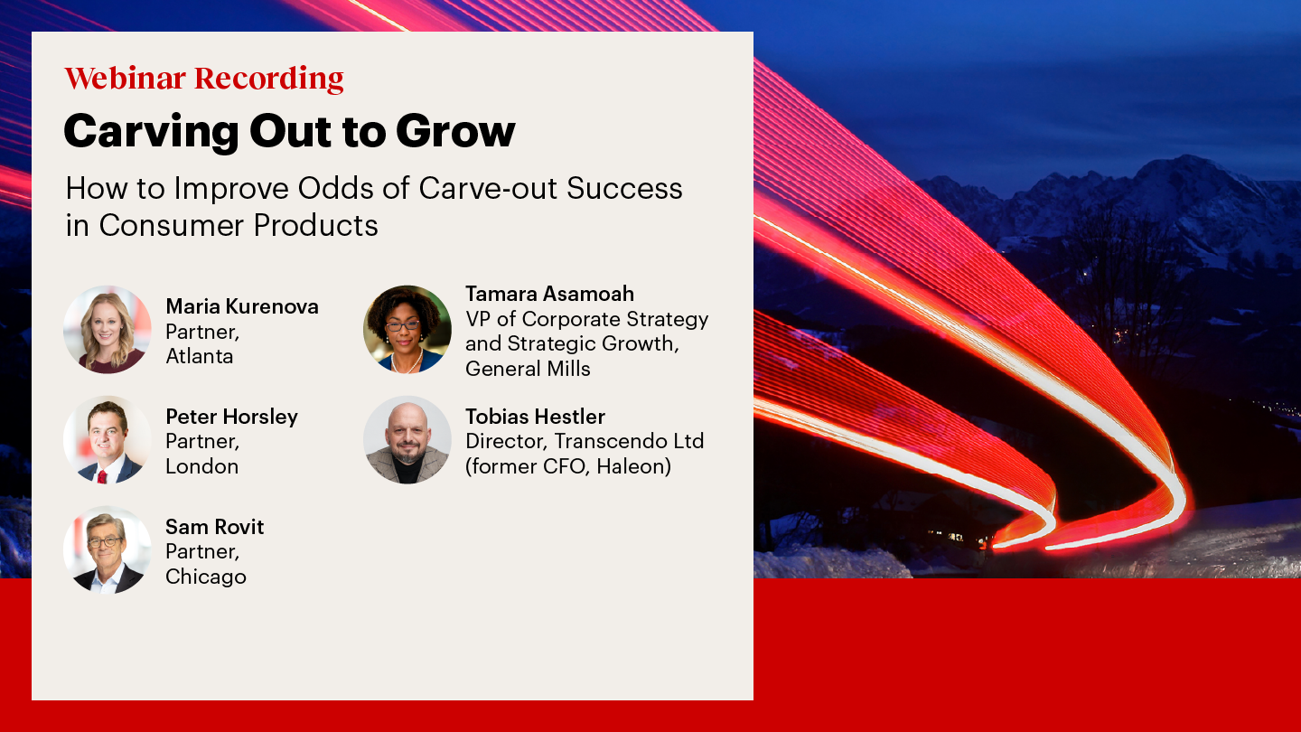 Boosting Carve-Out Success in Consumer Products | Bain & Company