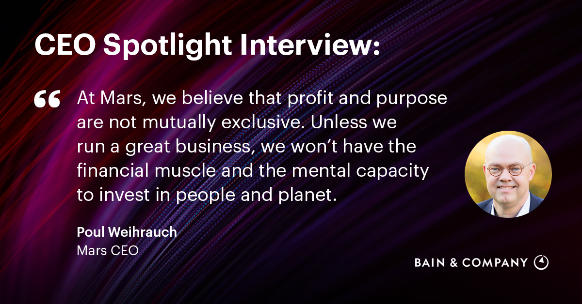 Interview: Poul Weihrauch, Mars CEO | Bain & Company