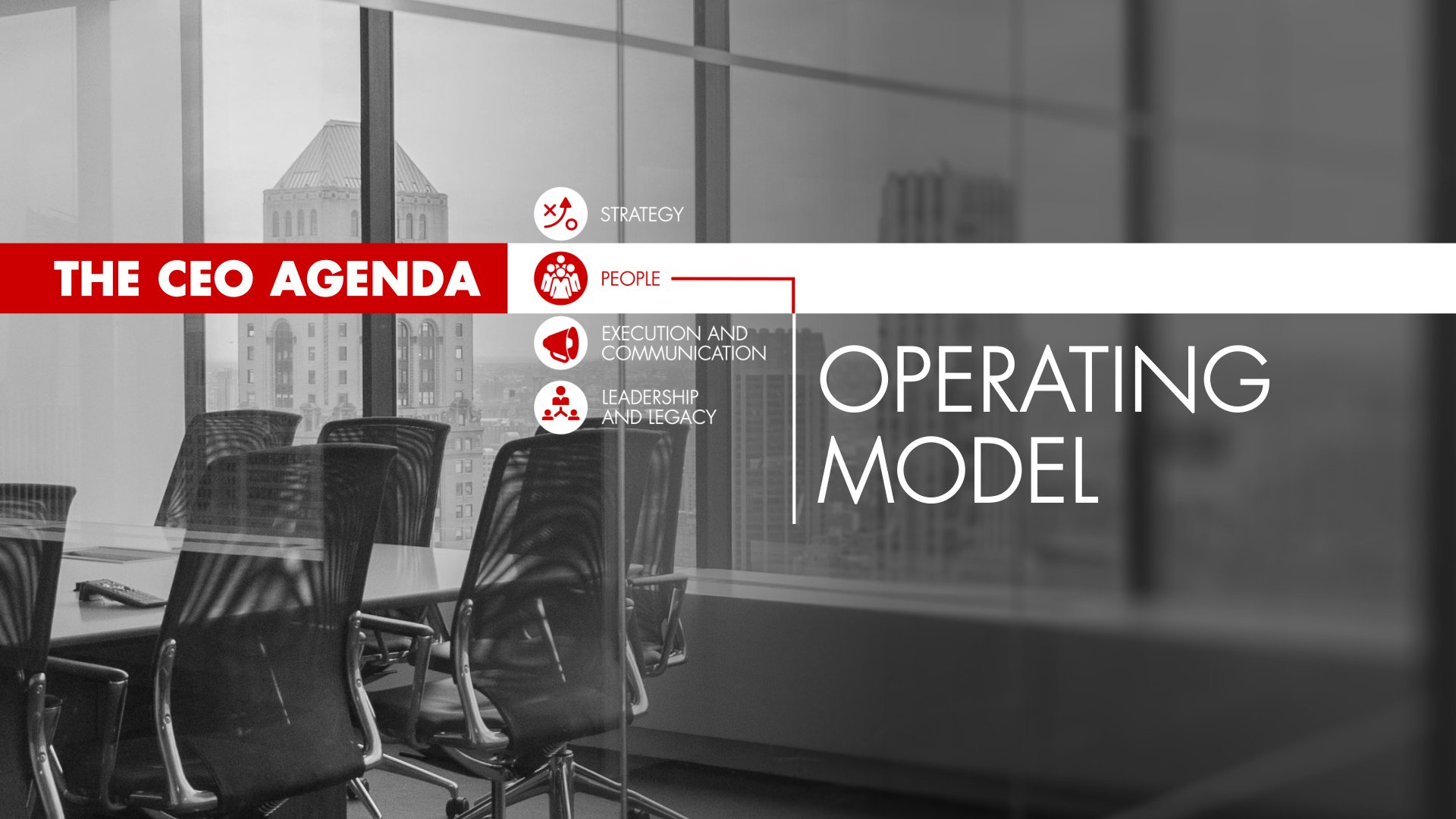 The CEO Agenda: Operating Model | Bain & Company