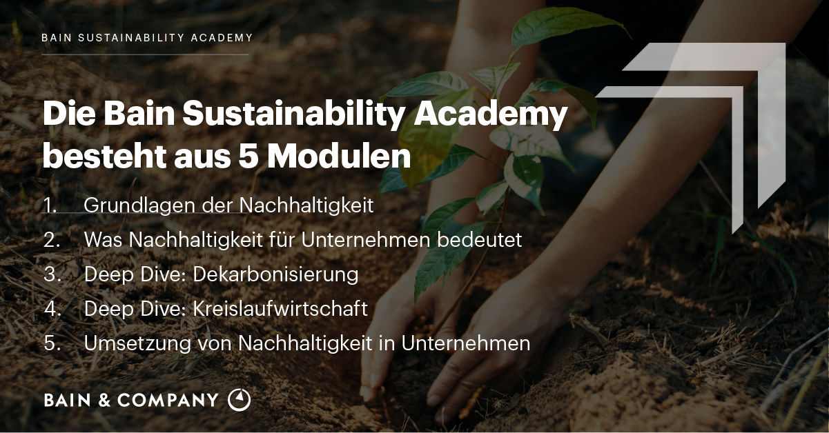 Mit der „Bain Sustainability Academy“ ESG-Kompetenz ausbauen | Bain ...